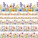 Watercolor Wildflower Seamless Borders, PNG, Wildflower Clipart ...