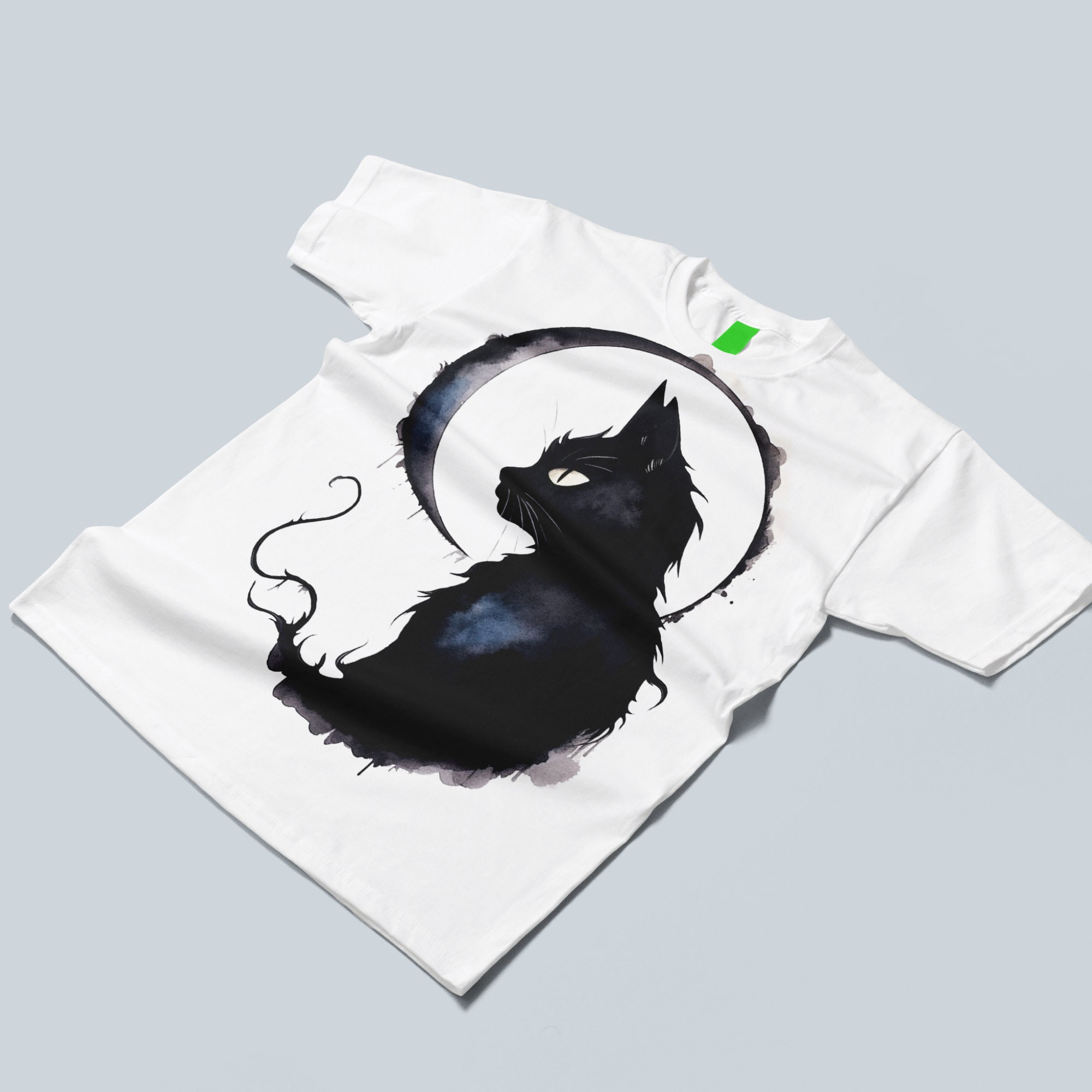 Inky Artsy Black Cats Clipart Halloween Clipart Black Cat - Etsy