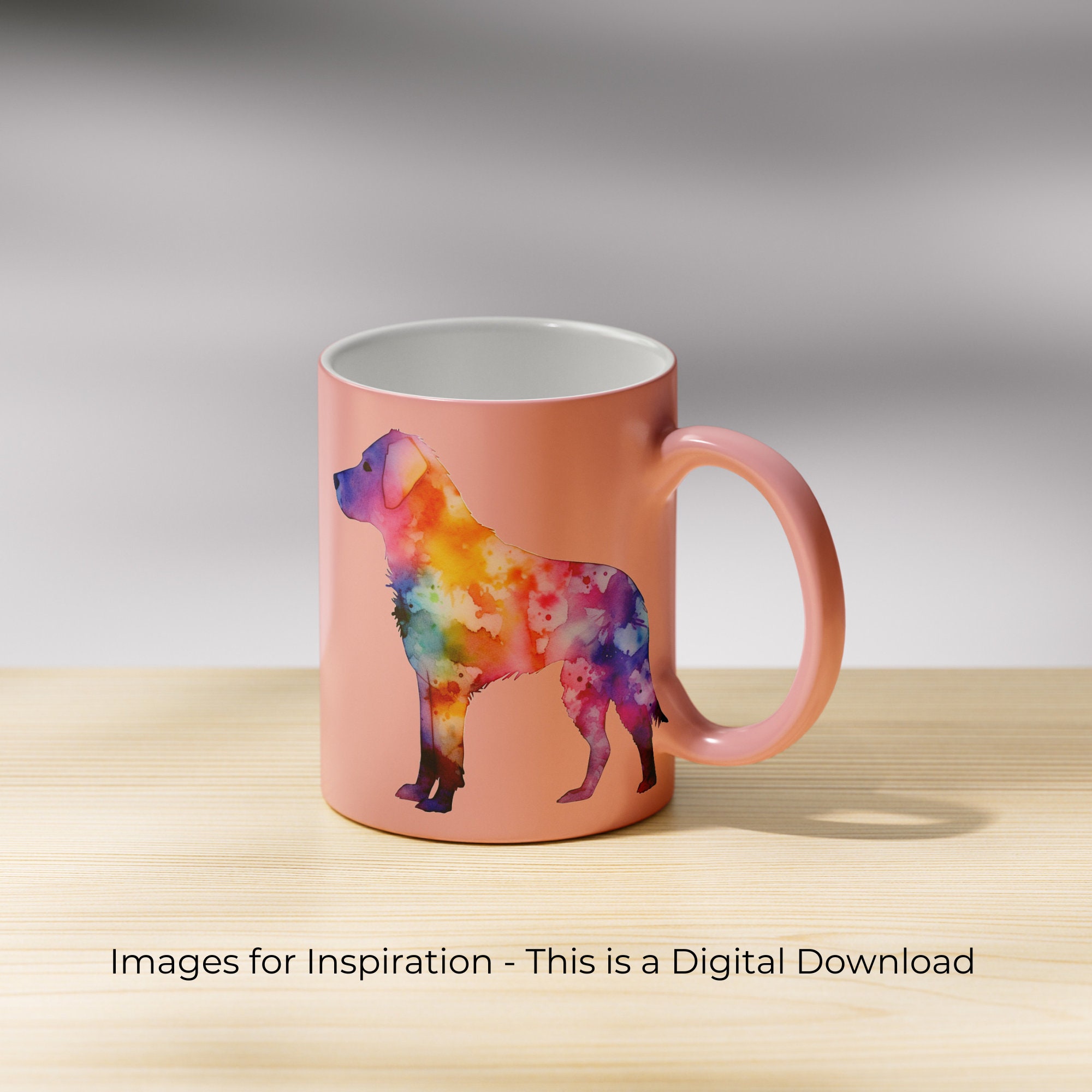 Watercolor Rainbow Dogs Clipart, Dog Silhouette, Rainbow Clipart ...