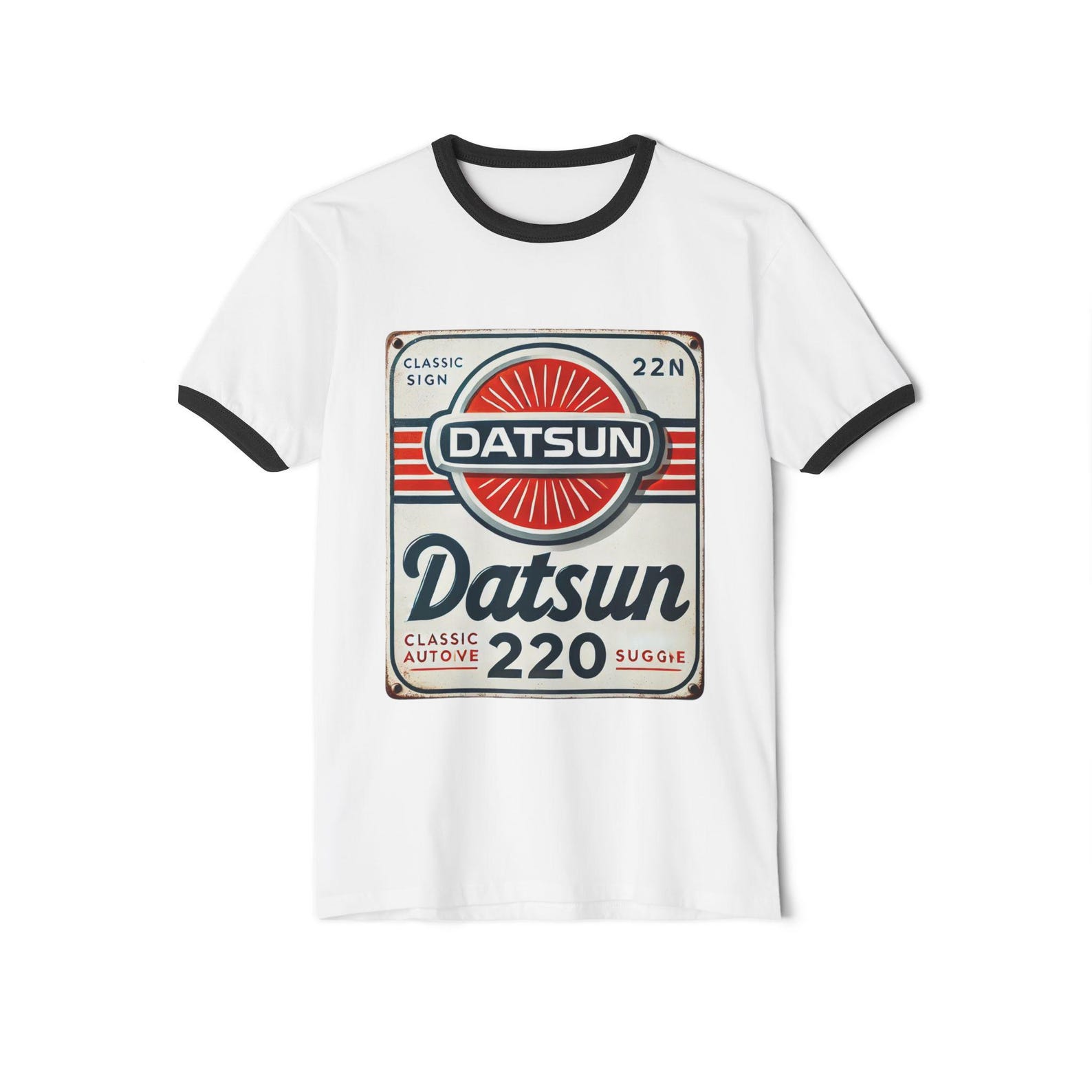 Vintage Datsun Sign. It Has a Classic Design With Bold Colors and ...