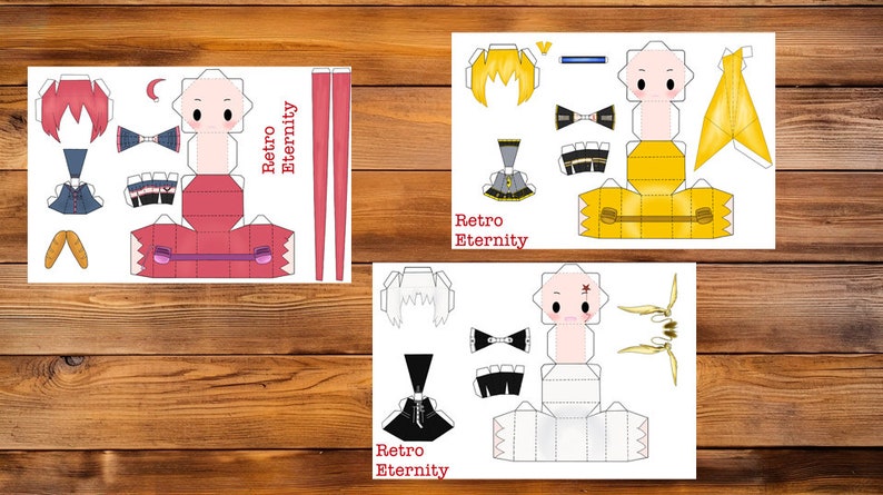 Paper Craft Printable Paper Models, Digital Download, Jpegs Files ...