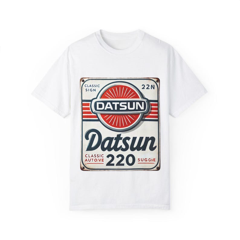Vintage Datsun Sign. It Has a Classic Design With Bold Colors and ...