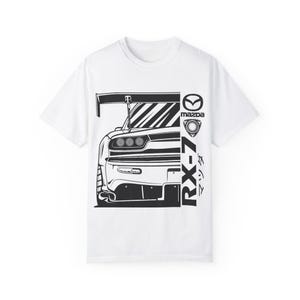 Mazda RX-7 Rear View JDM Art Print – Black & White Line Drawing - Etsy