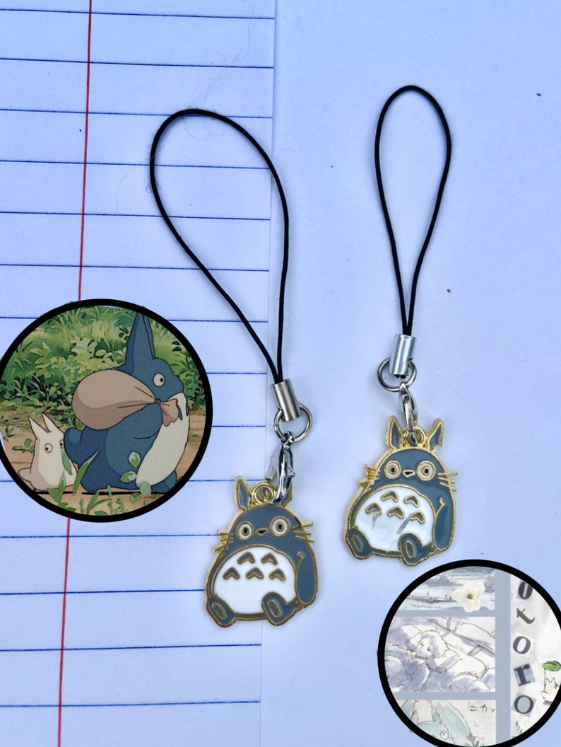 Totoro Phone Charm, Aesthetic Girl Accessory, AirPod Keychain, Kawaii ...