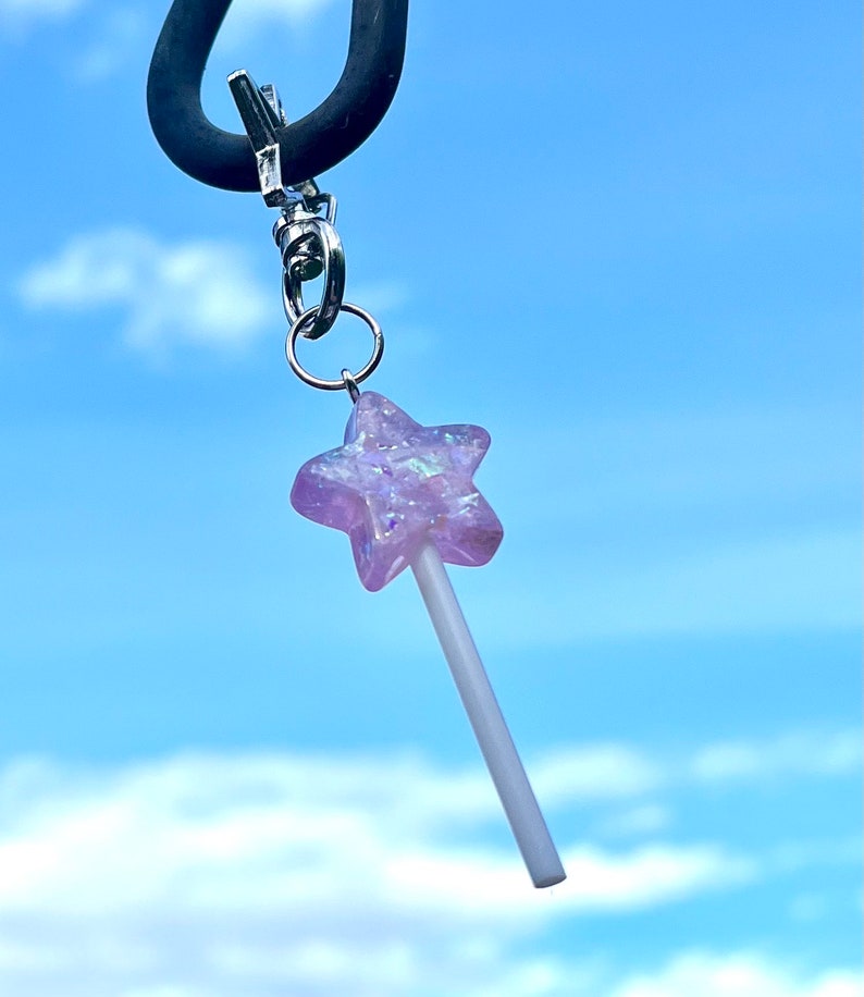 Resin Star Lollipop Keychains, Handmade L Pink L Purple L Green L Peach ...
