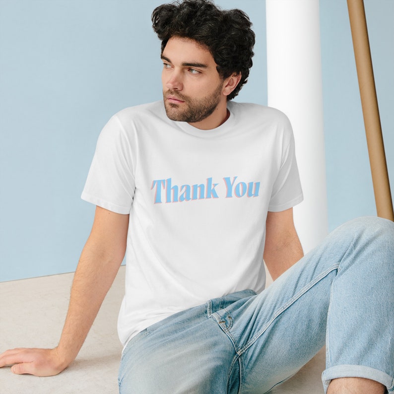 Organic AS Colour 'thank You' T-shirt Tee - Etsy