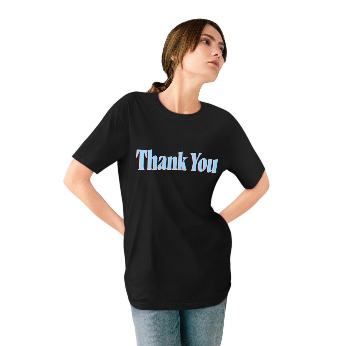 Organic AS Colour 'thank You' T-shirt Tee - Etsy