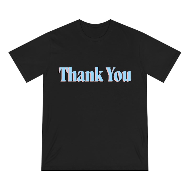 Organic AS Colour 'thank You' T-shirt Tee - Etsy