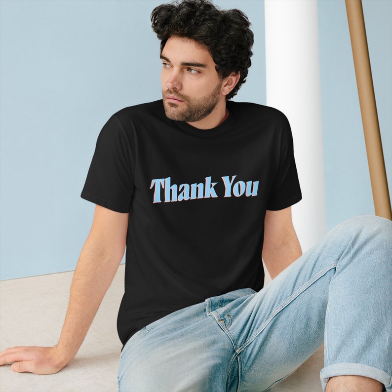 Organic AS Colour 'thank You' T-shirt Tee - Etsy