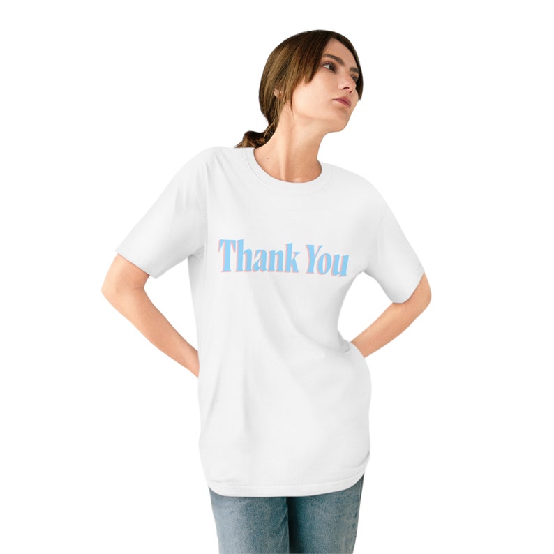 Organic AS Colour 'thank You' T-shirt Tee - Etsy