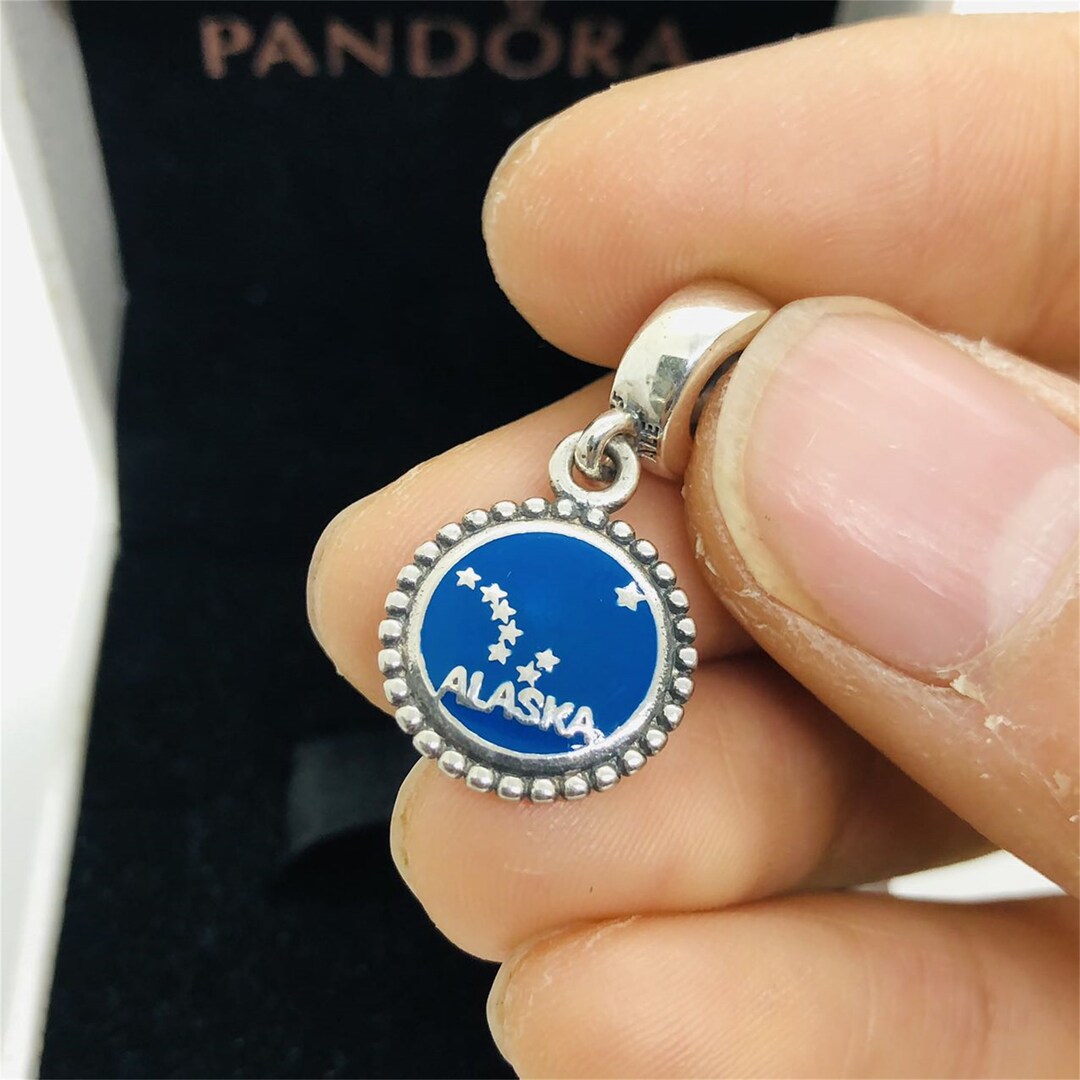 Pandora Alaska Charm ALASKA Star Charm Travel Charm S925 Sterling ...
