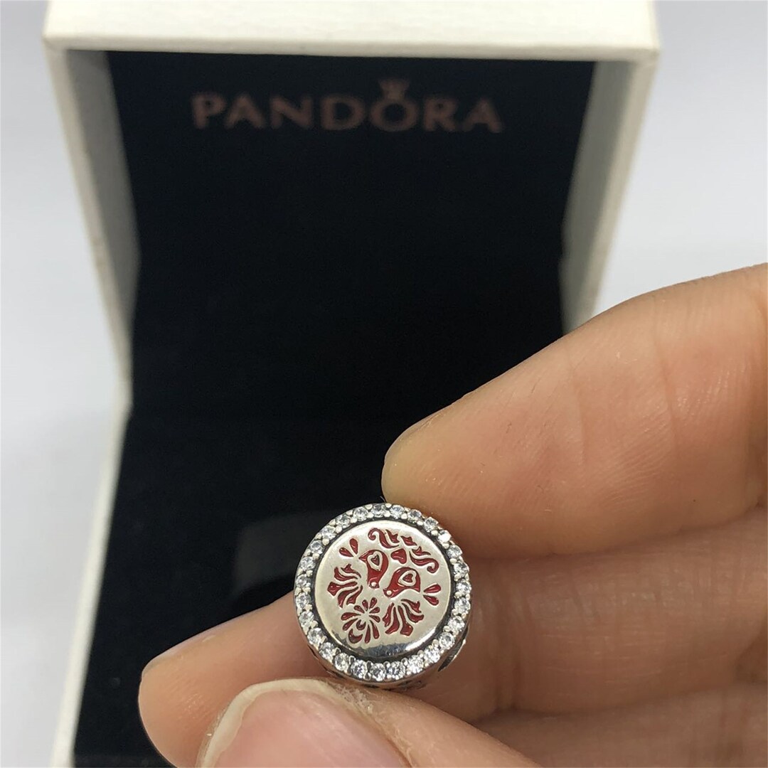 PANDORA Hungary Charm Hungarian Folk Motif Button Charm Travel Pendant ...