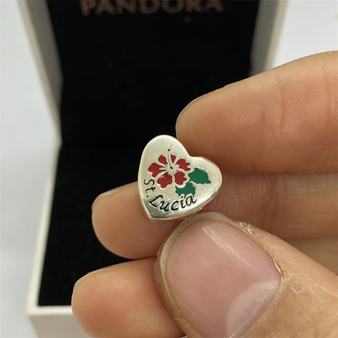 Pandora St.lucia Charm Heart Bead Charm Travel Pendant S925 Sterling ...