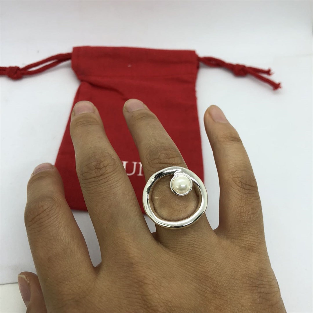 Uno De 50 Make A Wish Ring With White Pearl Ring/ Silver Ring/wedding ...