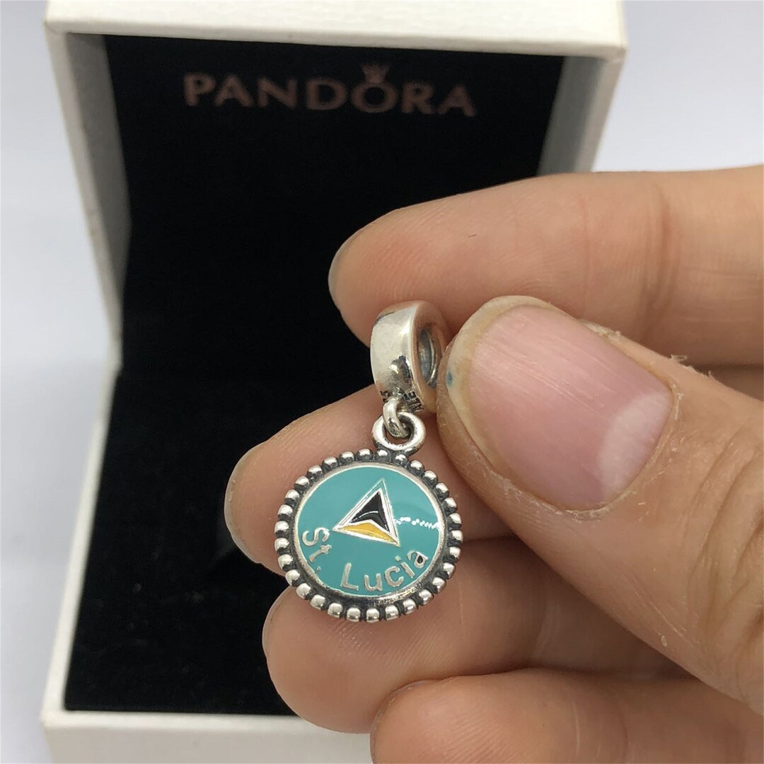 Pandora Saint Lucia Flag Charm Travel Pendant S925 Sterling - Etsy