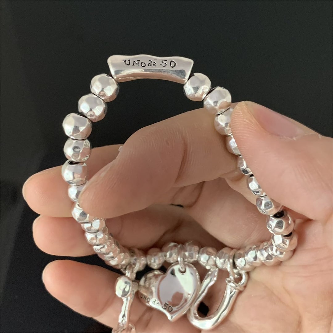 UNO De 50 Silver-plated Bracelet i Love You Bracelet woman Silver ...