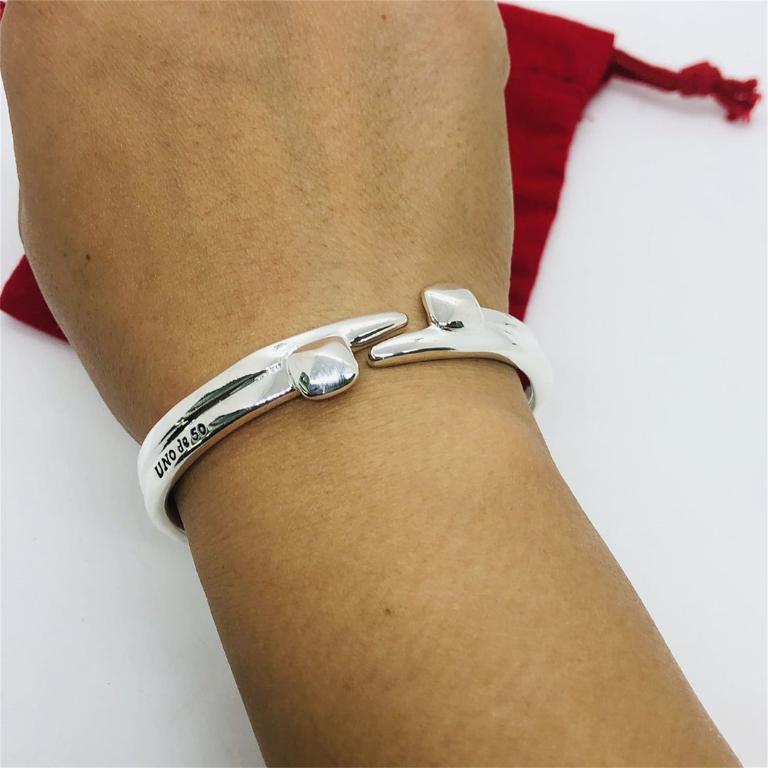 UNO De 50 Silver Feelings Bracelet Double-headed Nail Bracelet wedding ...