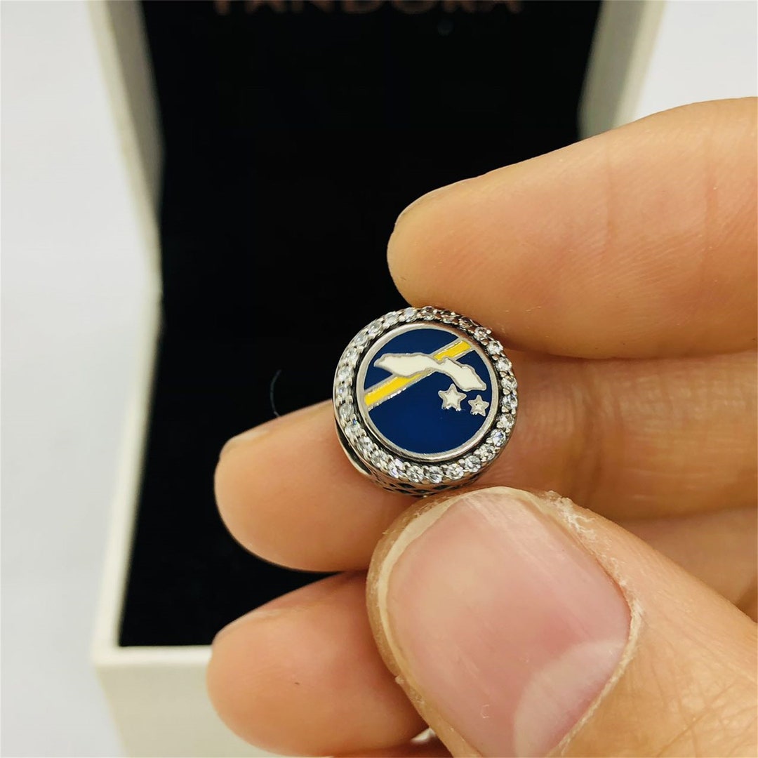 Pandora Curacao Flag Charm Bead Button Charm S925 Sterling Silver ...