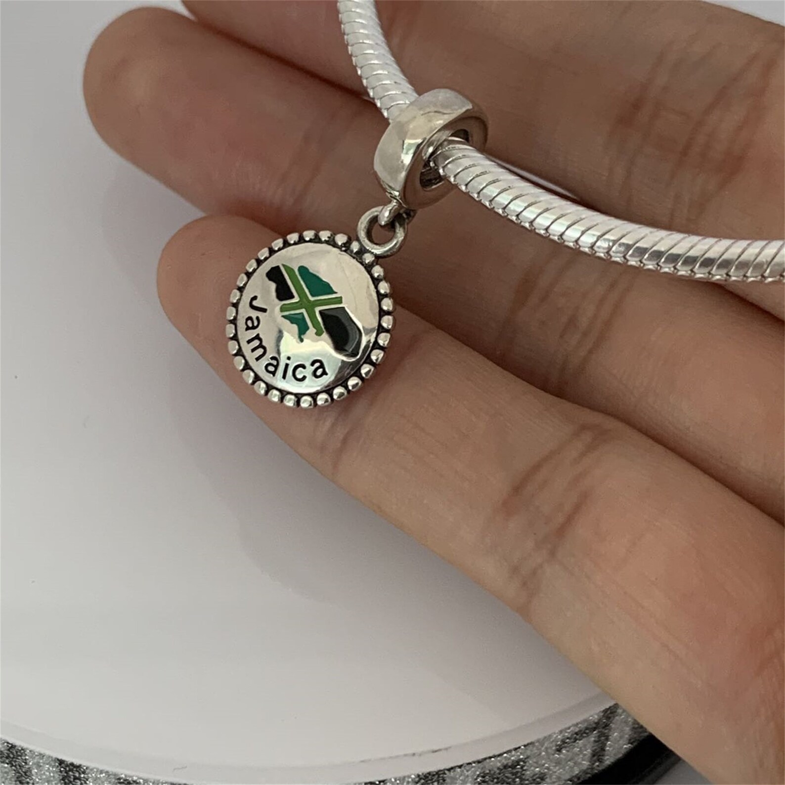 Pandora Jamaican Country Map Charm Travel Pendant S925 Sterling Silver ...