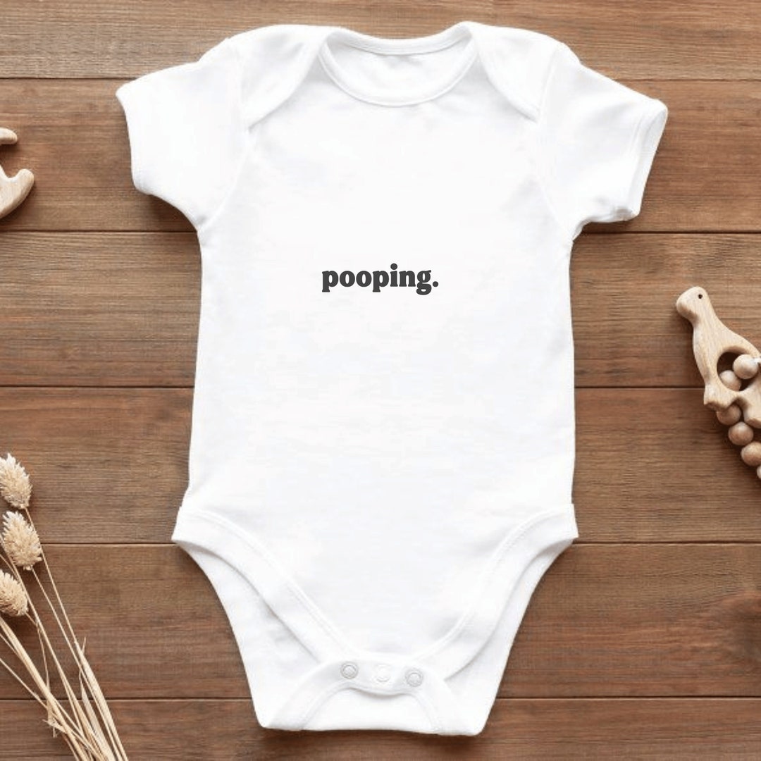 Pooping Baby Onesie, Funny Baby Clothes, Cute Bodysuit, Baby Boy ...