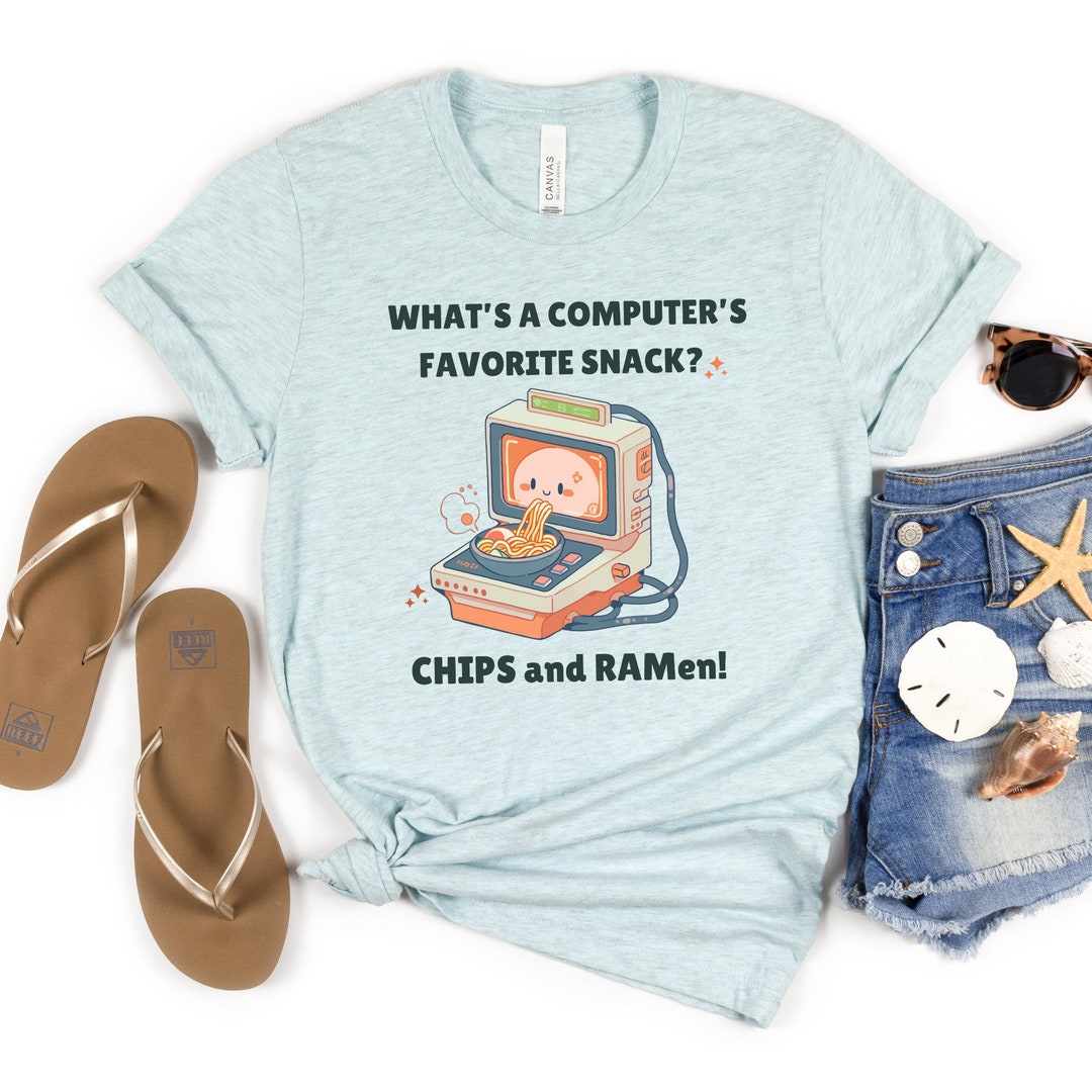 Funny Tech Programmer Shirt | Computer Puns Tee | Ramen Lover Pun ...