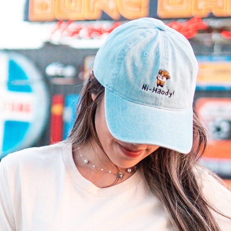 Ni Haody Cute Panda With Cowboy Hat Denim Embroidered Hat Nihaody ...