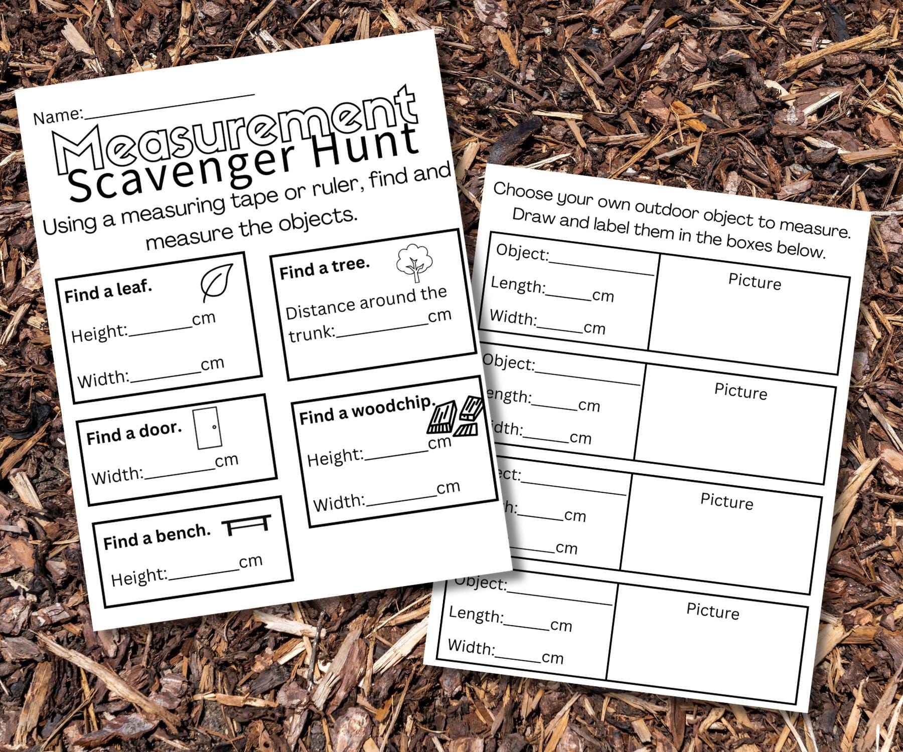Outdoor Classroom Measurement Scavenger Hunt Printable - Etsy