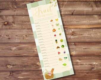Fruit of the Womb Printable Baby Shower Game for a Locally Grown ...