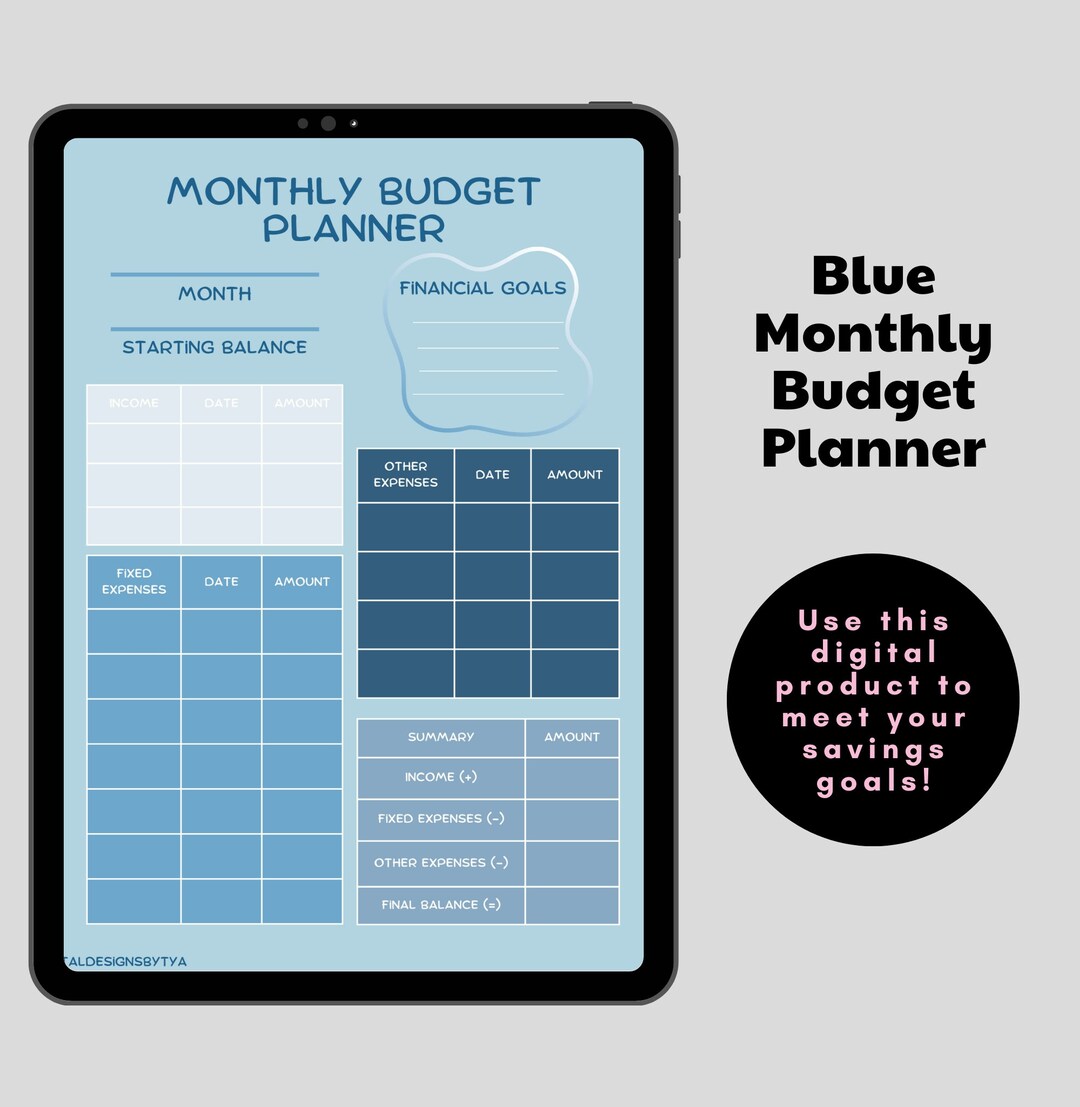 Budget Planner, Digital Planner, Budget Template, Financial Planner ...