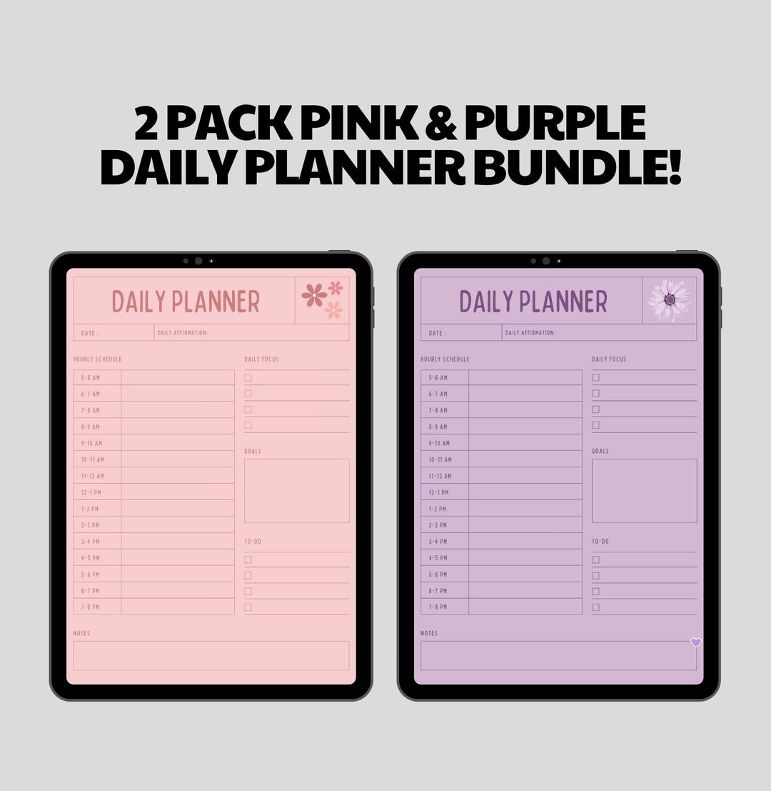 Planner Bundle, Daily Planner, Digital Planner, Printable Planner ...