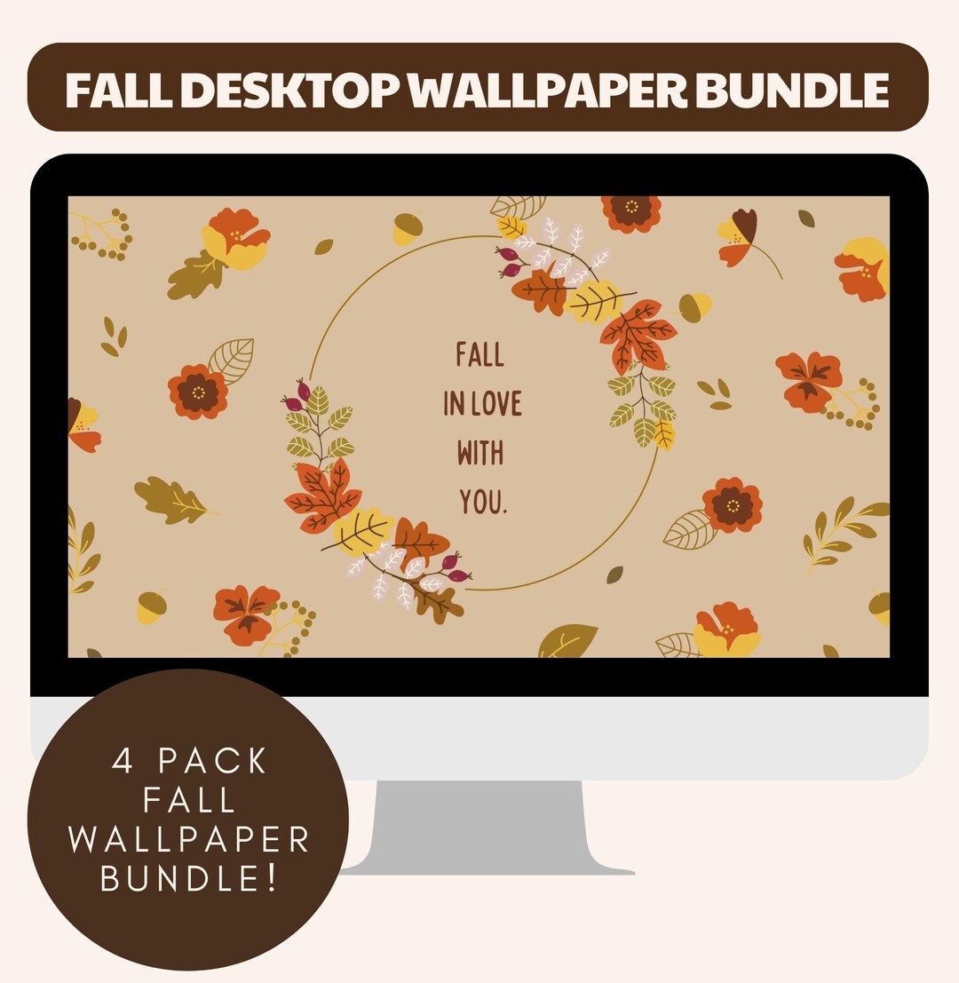 Fall Bundle, Desktop Organizer, Computer Wallpaper, Digital Bundle ...