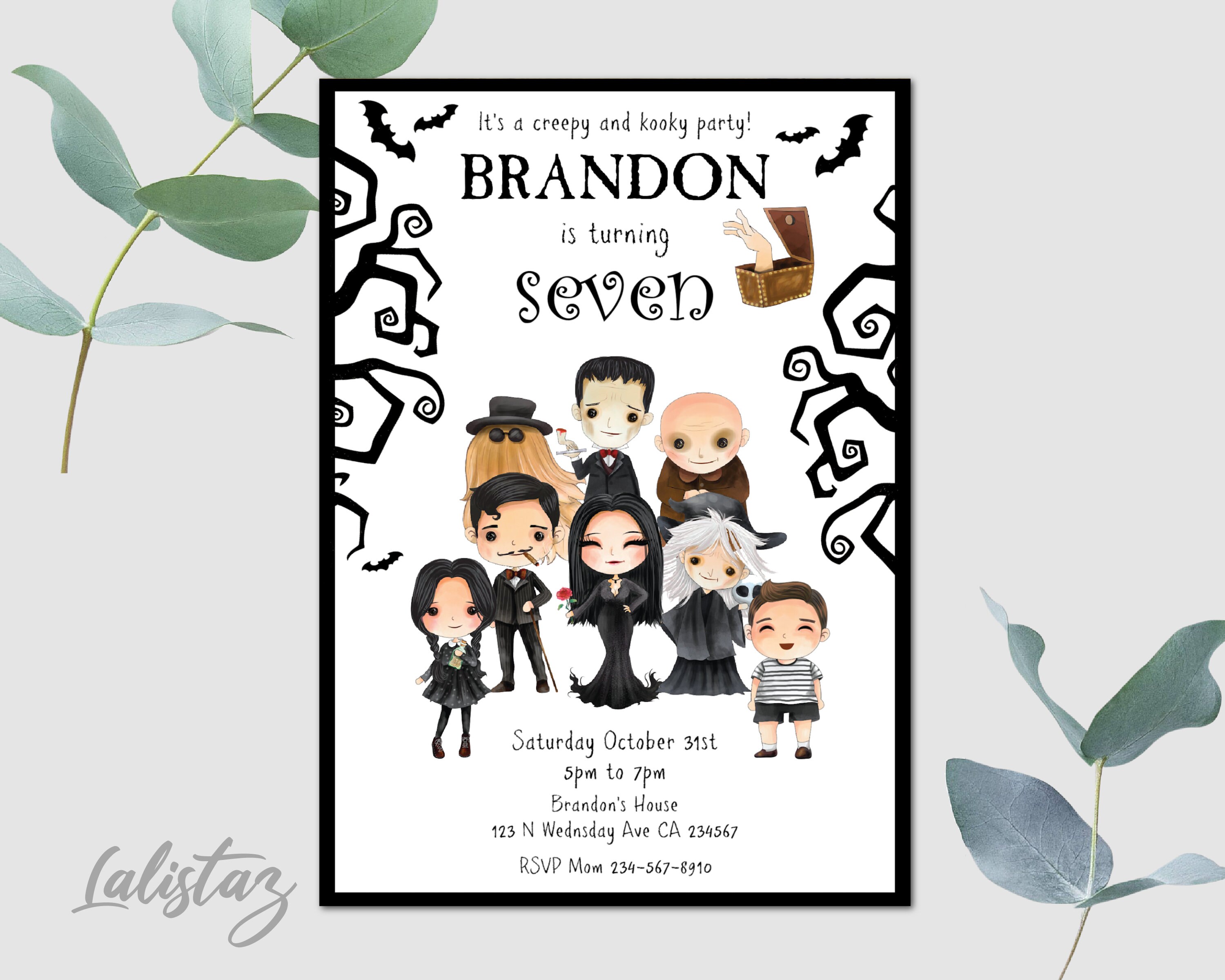 It's a Creepy and Kooky Birthday Invitation Halloween - Etsy