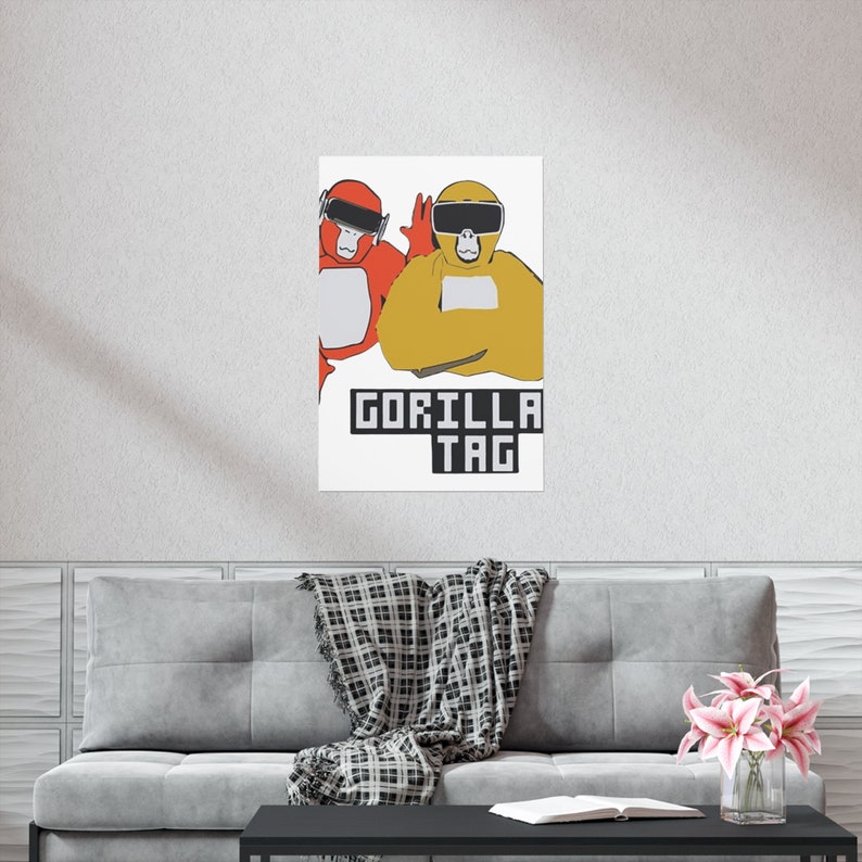 Gorilla Tag Poster GTAG Wall Art Kid Bedroom Vr Oculus - Etsy
