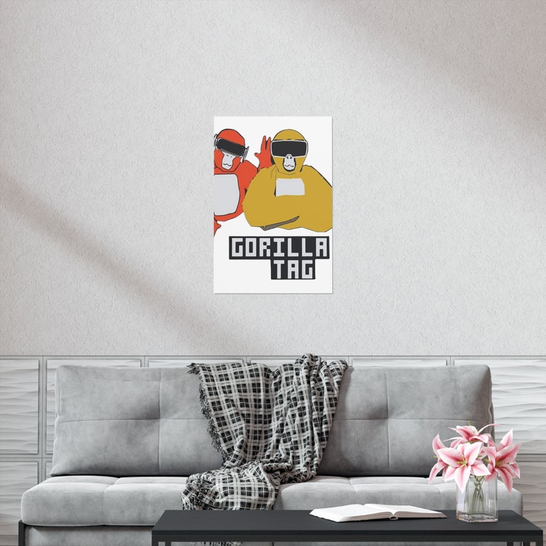 Gorilla Tag Poster GTAG Wall Art Kid Bedroom Vr Oculus - Etsy
