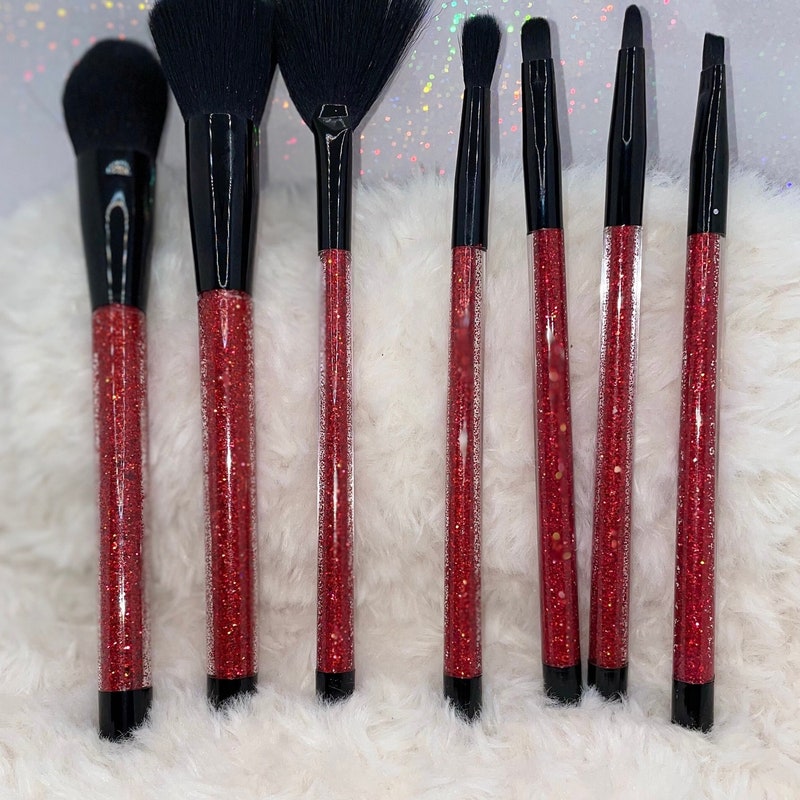 Red Makeup Brushes - Etsy