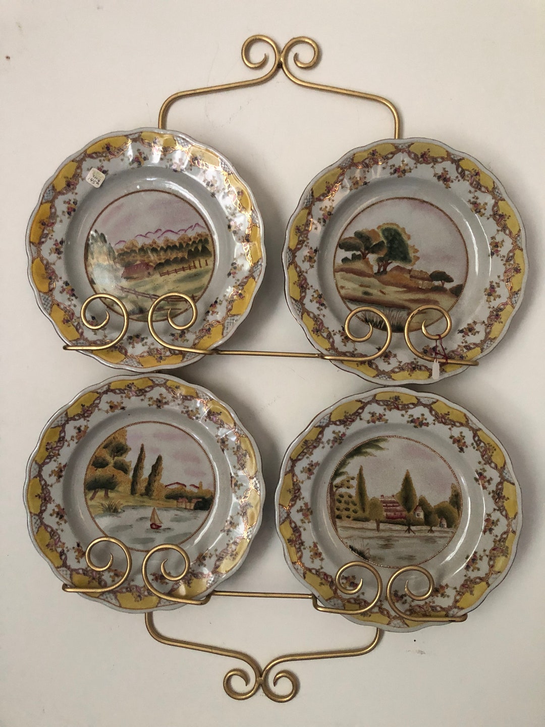 New Andrea by Sadek Set of 4 Italian Scenes Plates for Display - Etsy