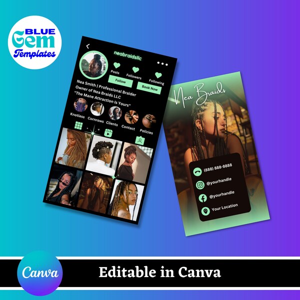 Influencer Business Cards - Etsy