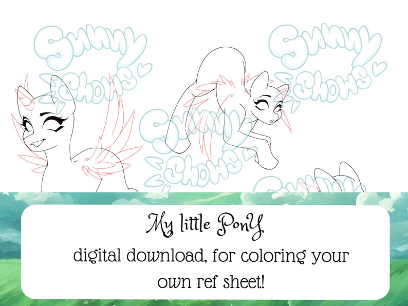 Pony Base: My Little Pony Ref Sheet Bases - Etsy