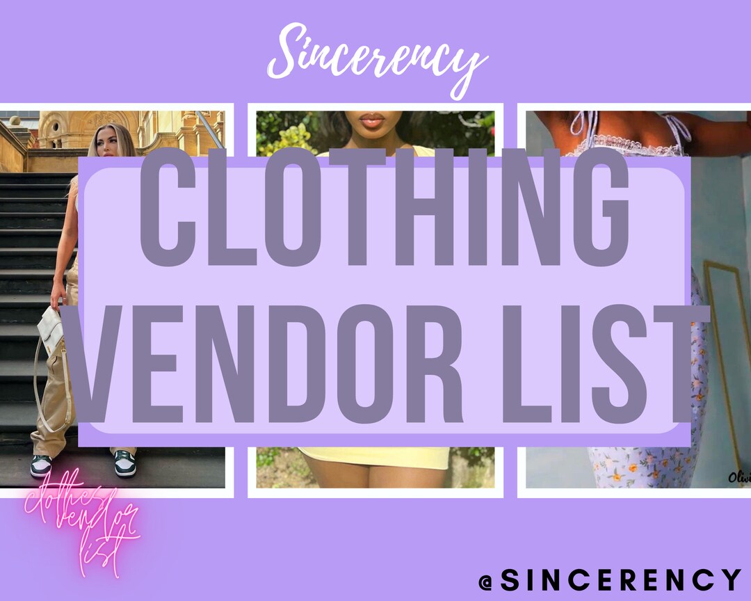 Sincerency Wholesale Clothing Vendor List Plus Size Vendors Online Boutique Permit Required and ...