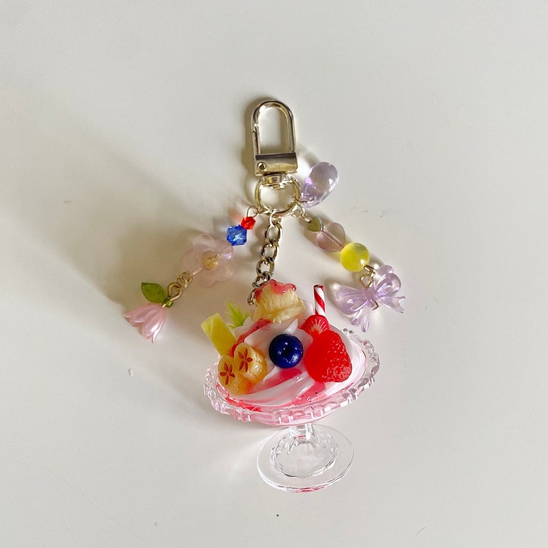 Ice Cream Sundae Melon Soda Beaded Keychains - Etsy Australia