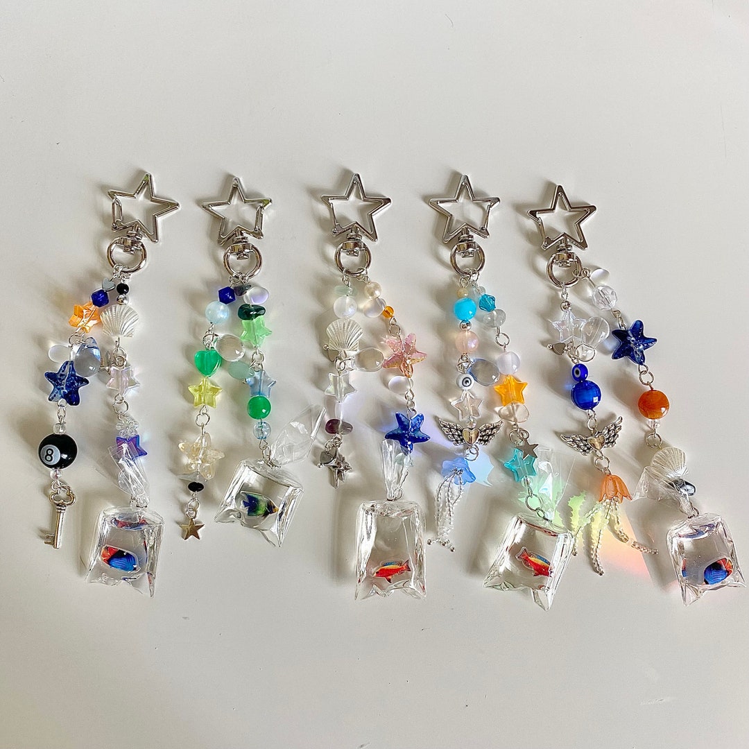 Y2K Fish Beads Keyrings Keychains - Etsy