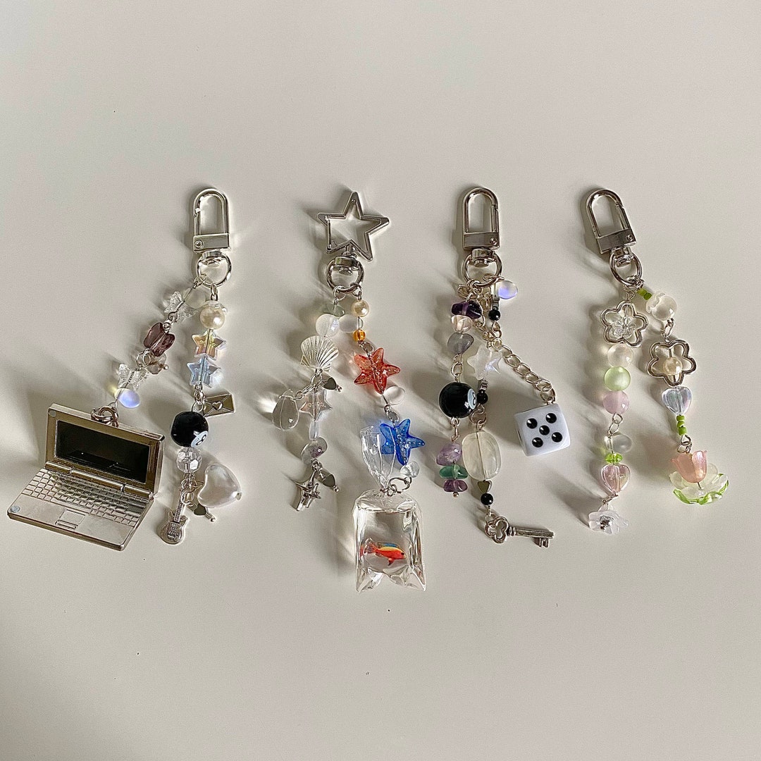 Y2K Handmade Bead Keyrings - Etsy