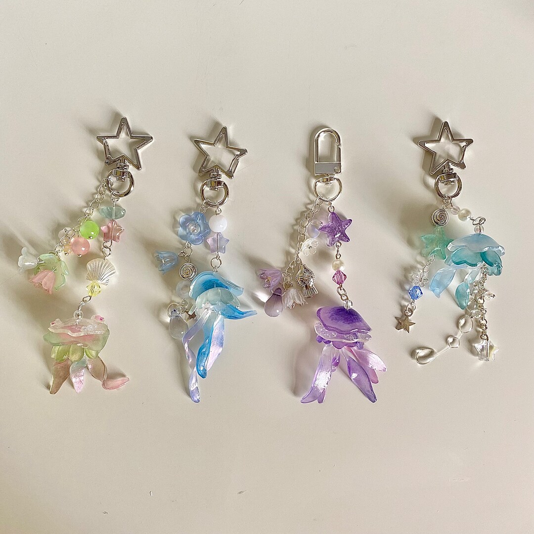 Y2K Handmade Jellyfish Keychains - Etsy