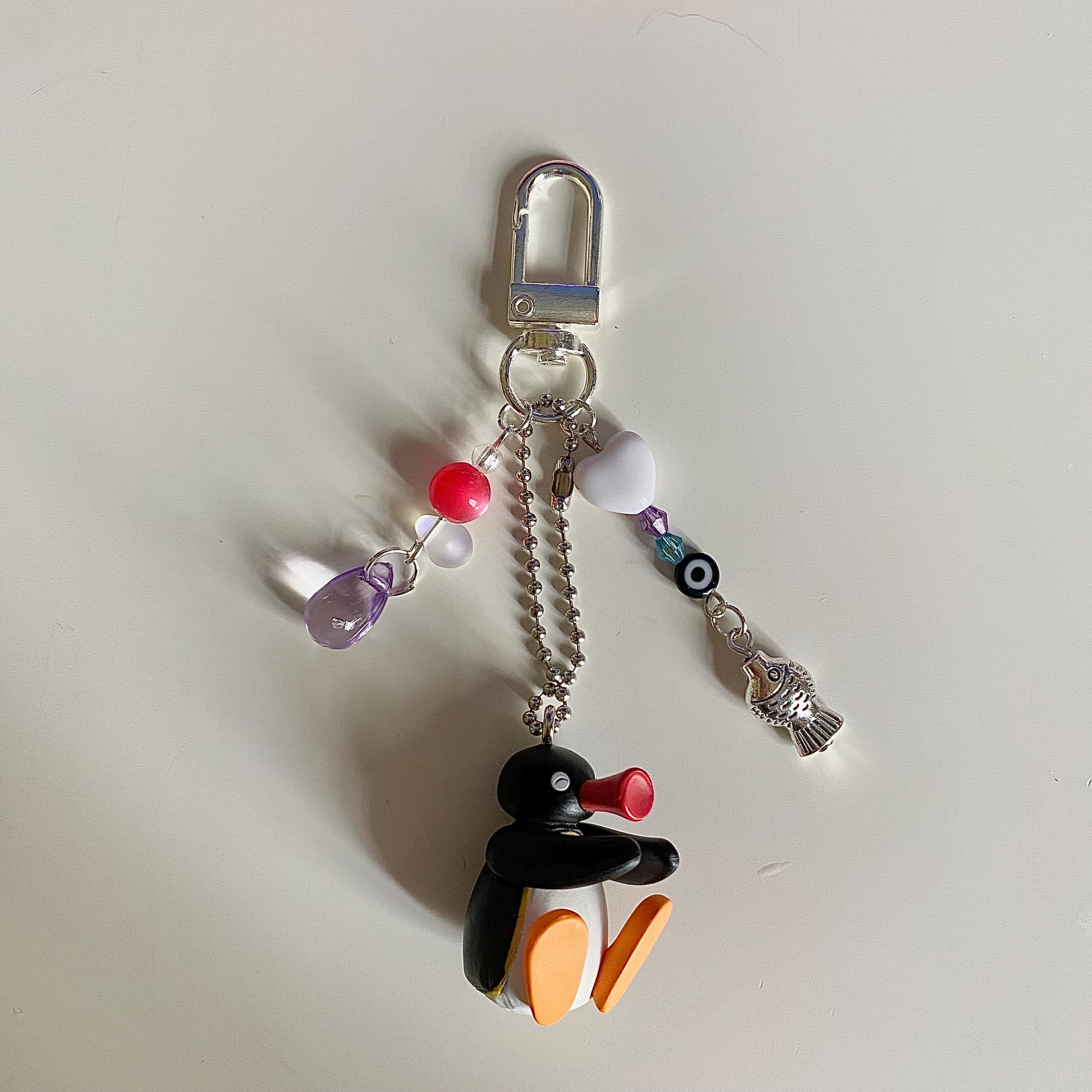 Pingu Beaded Keychains - Etsy