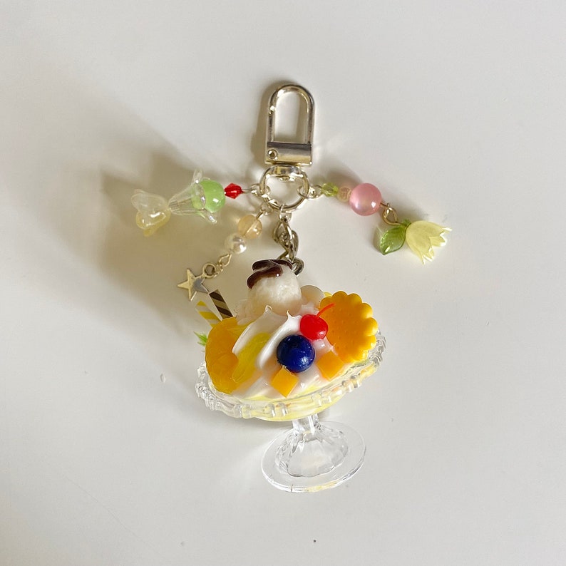 Ice Cream Sundae Melon Soda Beaded Keychains - Etsy Australia