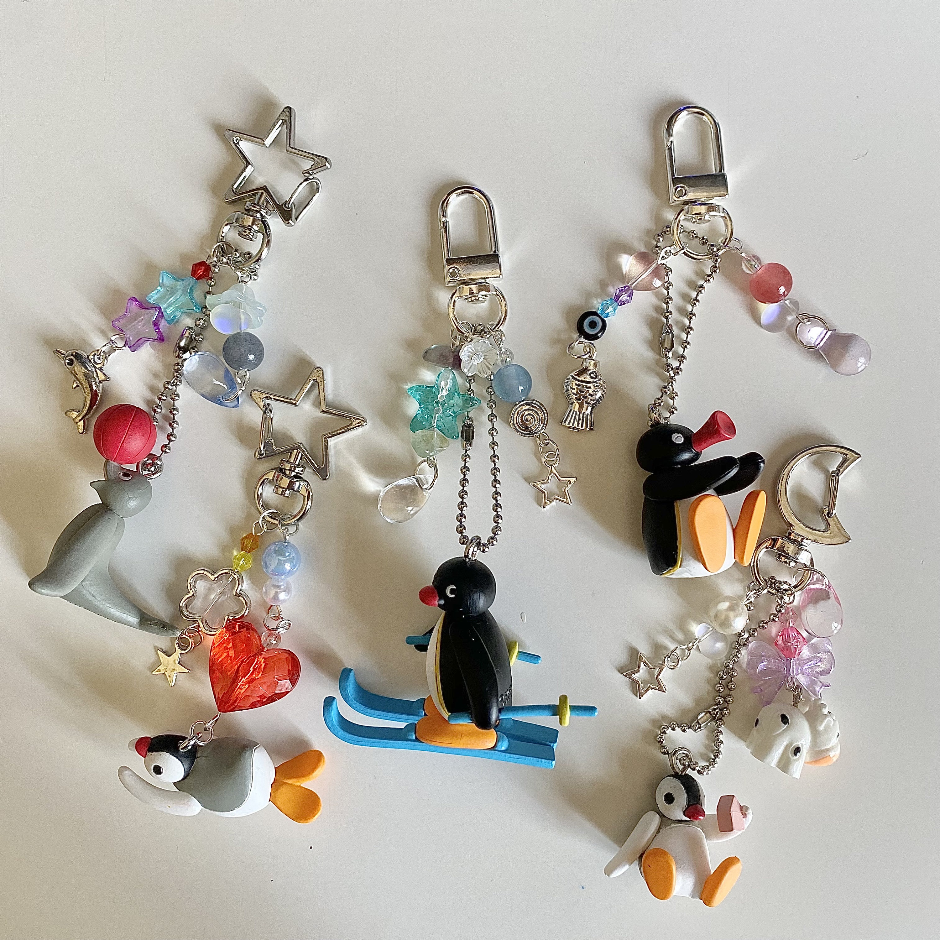 Pingu Beaded Keychains - Etsy