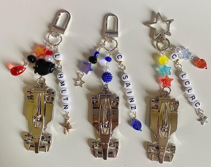 Formula 1 F1 Beaded Keychains - Etsy