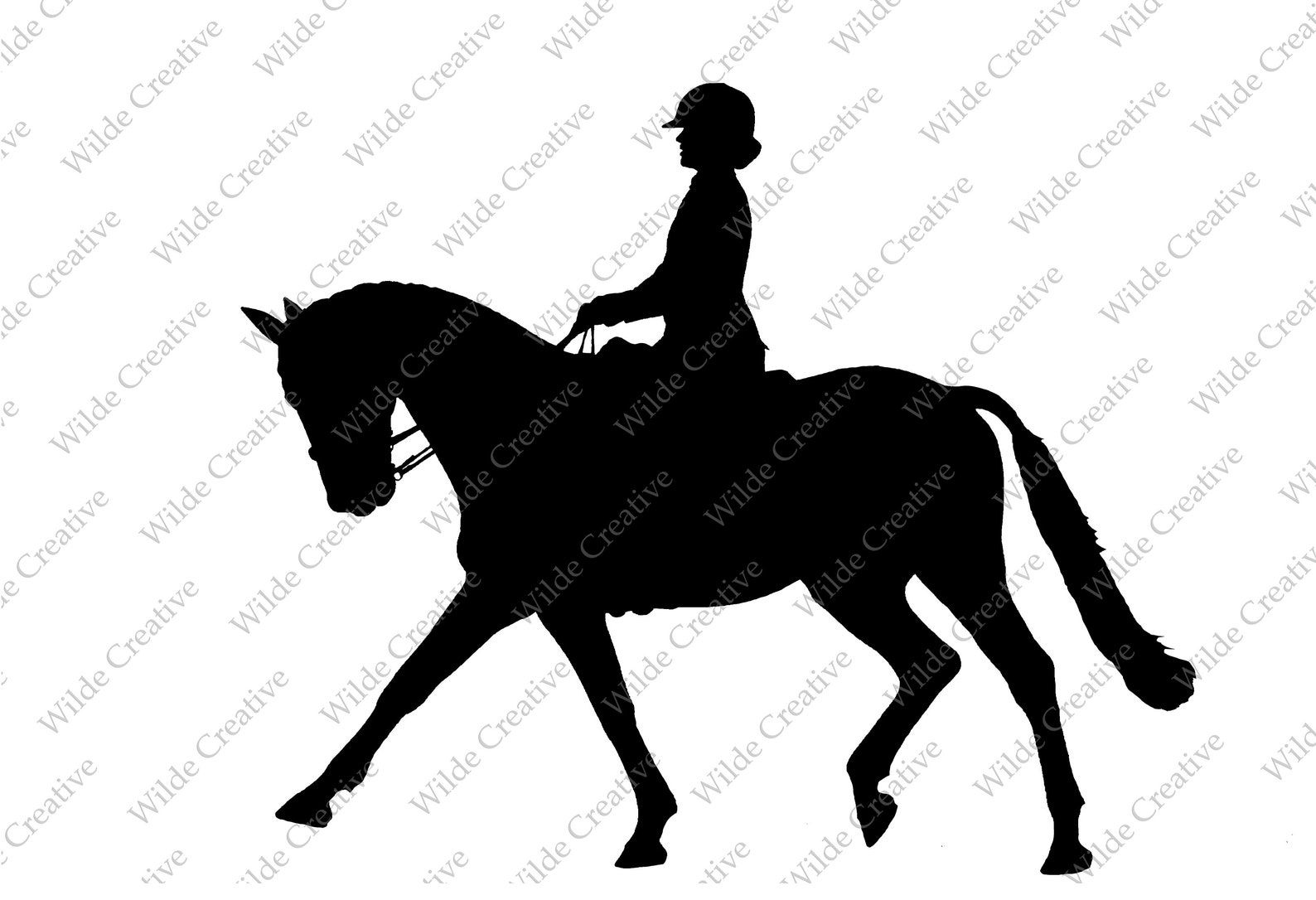 Dressage Horse - PNG, JPG, SVG Digital Files, Clip Art, Decal, Sticker ...