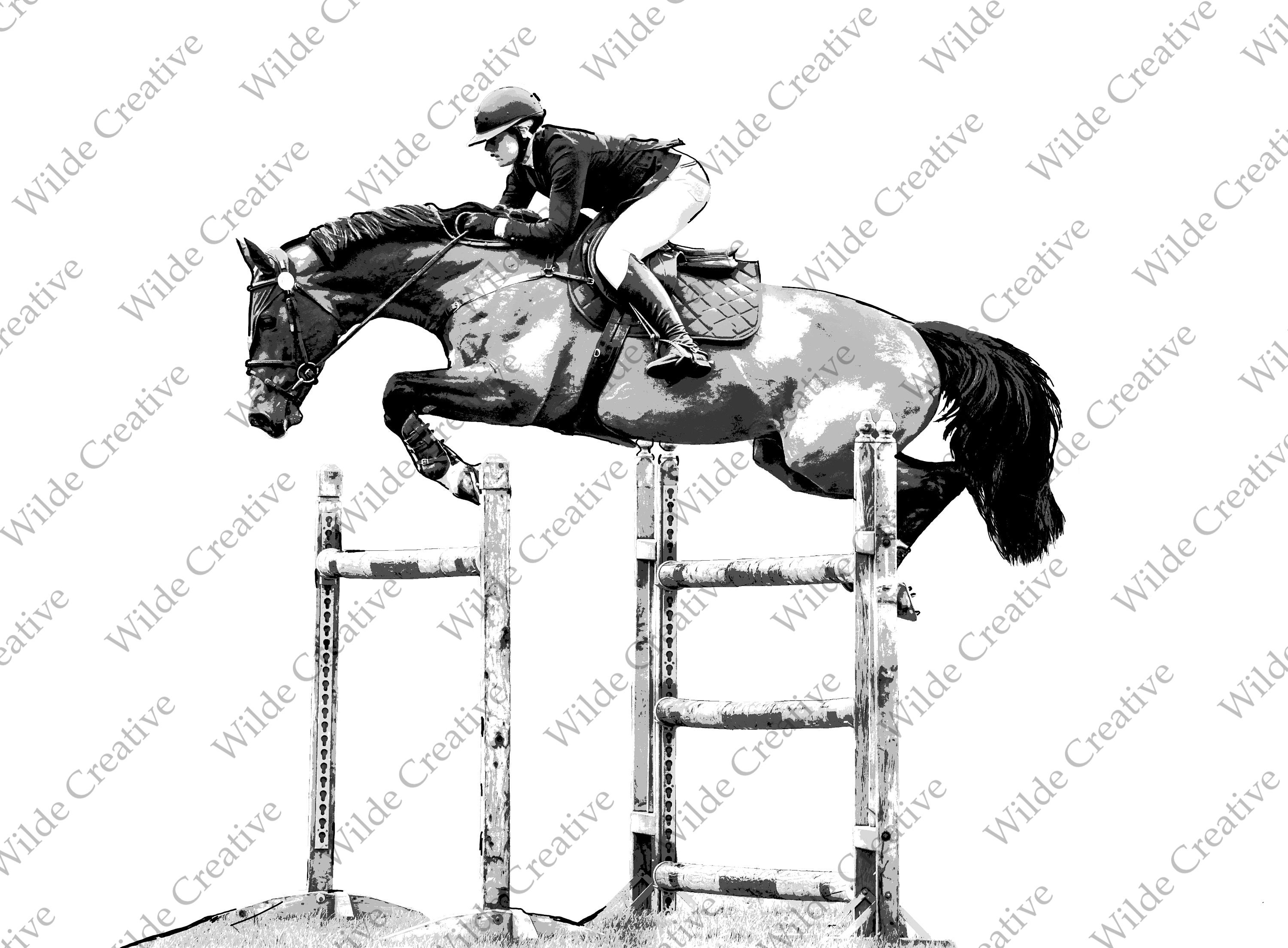 Show Jumping Horse, Grand Prix, Rails - PNG, JPG, SVG Digital File ...