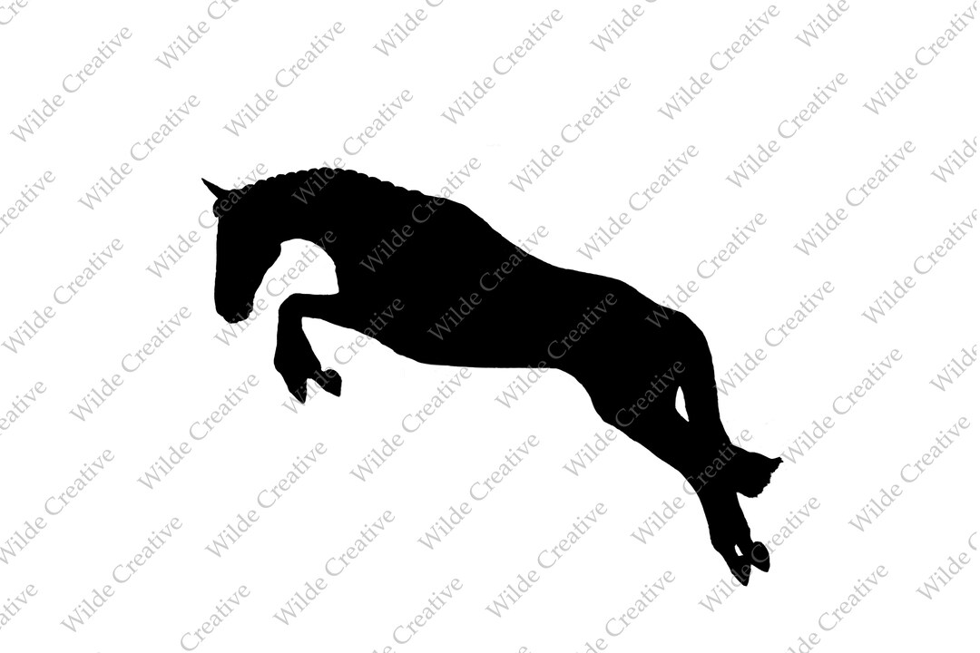 Jumping Horse, No Rider - PNG, JPG, SVG, Digital File, Clip Art, Decal ...